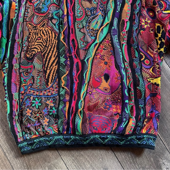 COOGI | Sweaters | Vintage Coogi 9s Vivid Jungle Animal Print 3d ...
